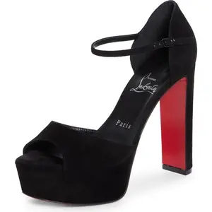 CHRISTIAN LOUBOUTIN Sandaloo Peep-toe Sandal - Black