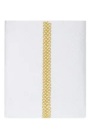 MATOUK Astor Braid Matelassé Coverlet Lemon