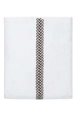 MATOUK Astor Braid Matelassé Coverlet Mocha