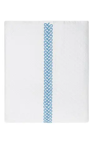 MATOUK Astor Braid Matelassé Coverlet - Sky