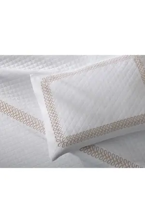 MATOUK Astor Braid Matelassé Coverlet - Sky