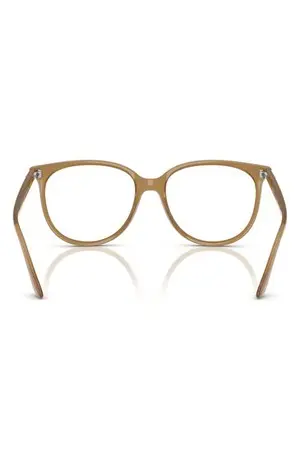 Ray-ban 52mm Square Optical Glasses - Light Brown