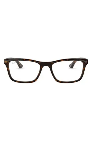 Ray-ban 57mm Square Eyeglasses - Dk Havana