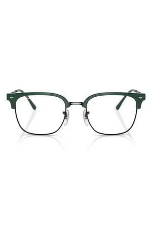 Ray-ban Clubmaster 51mm Square Optical Glasses - Black Green