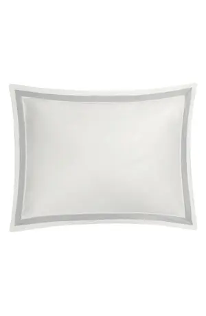 MATOUK Ambrose Pillow Sham - Bone/ Silver