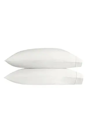 MATOUK Ambrose Set Of 2 600 Thread Count Pillowcases - Bone/bone