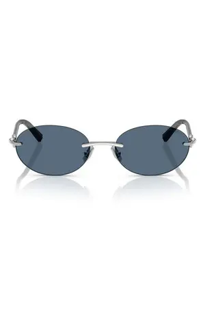 Tiffany & Co. 56mm Oval Sunglasses - Silver