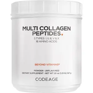 CODEAGE Multi Collagen Protein Powder Peptides Powder Supplement - White