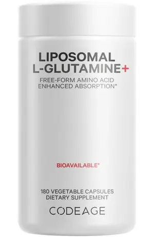 CODEAGE Liposomal L-glutamine 1000mg Capsules Supplement - White