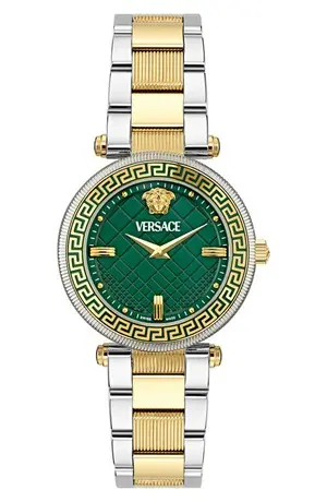Versace Reve Bracelet Watch - Two Tone Green