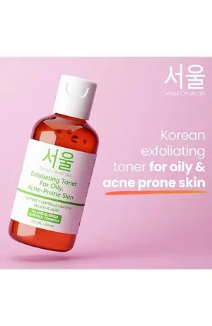 SEOUL CEUTICALS Korean Skincare Exfoliating Toner For Oily - Clear