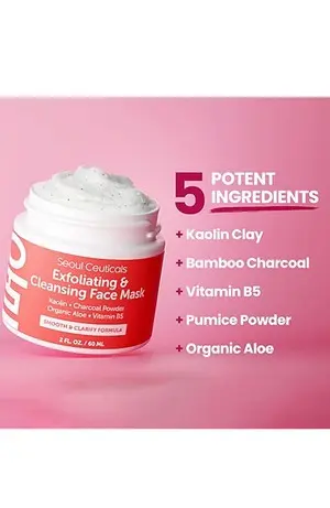 SEOUL CEUTICALS Exfoliating & Cleansing Korean Face Mask - Clear