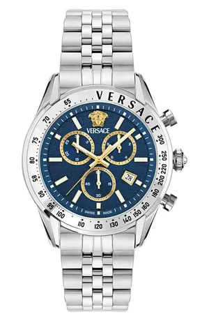 Versace Polished Watches For Men