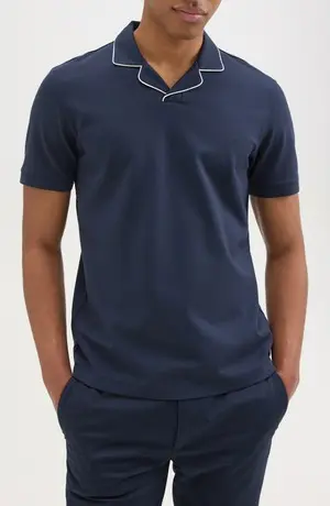 Theory Railor Jc P.relay Tipped Polo Baltic