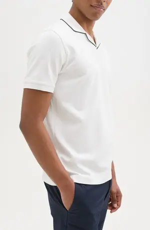 Theory Railor Jc P.relay Tipped Polo - White