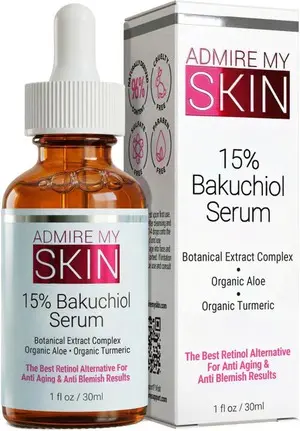 ADMIRE MY SKIN 15% Bakuchiol Serum Natural Retinol Alternative - Clear