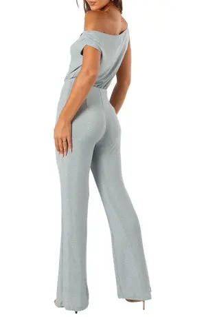 PETAL & PUP Heather Sparkle Jumpsuit - Sage