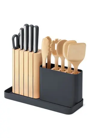 CARAWAY 14-piece Knife & Utensils Prep Set - Charcoal