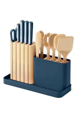 CARAWAY 14-piece Knife & Utensils Prep Set - Navy