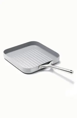 CARAWAY 11" Ceramic Nonstick Square Grill Pan - Gray