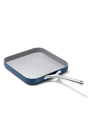 CARAWAY 11" Ceramic Nonstick Square Grill Pan - Navy