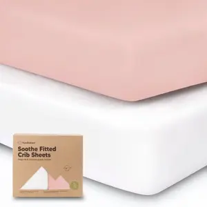 KEABABIES Soothe Fitted Crib Sheet - Rose