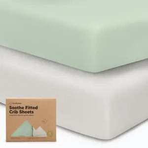 KEABABIES Soothe Fitted Crib Sheet - Sage