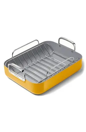 CARAWAY Ceramic Nonstick Roasting Pan & Wire Rack - Marigold