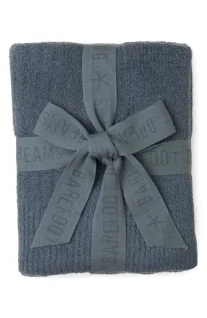 Barefoot Dreams Cozychic™ Lite® Ribbed Blanket Smokey Blue