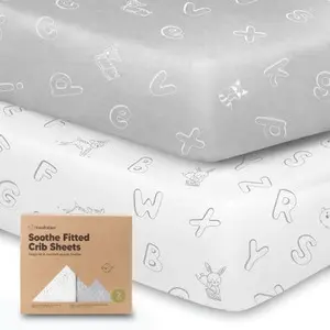 KEABABIES Soothe Fitted Crib Sheet - Abc Land Cloud