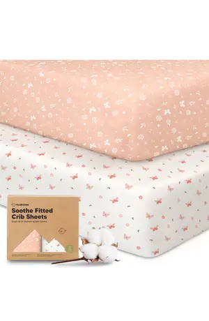 KEABABIES Soothe Fitted Crib Sheet - Butterflies