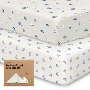 KEABABIES Soothe Fitted Crib Sheet - Cosmo