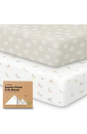 KEABABIES Soothe Fitted Crib Sheet - Meadow