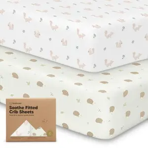 KEABABIES Soothe Fitted Crib Sheet - Nibbles/bruce