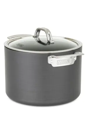 VIKING 8-quart Hard Anodized Aluminum Nonstick Stockpot With Lid - Dark Gray