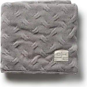 DOMANI HOME Waves Knit Baby Blanket - Gray