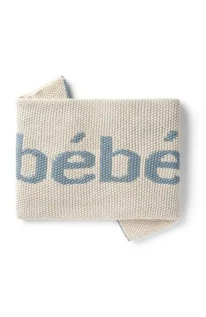 DOMANI HOME Bébé Cotton Blanket Ivory/ Blue