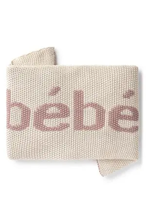 DOMANI HOME Bébé Cotton Blanket - Ivory/ Blush