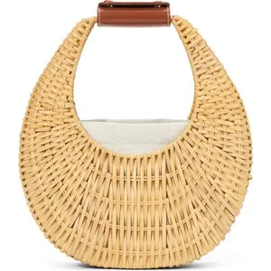Staud Mini Moon Wicker Bag