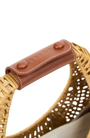 Staud Mini Moon Wicker Bag