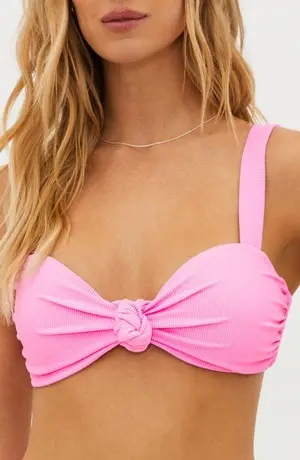 Beach Riot Sophia Knot Front Bikini Top - Prism Pink