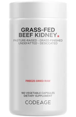 CODEAGE Grass-fed Beef Kidney Glandular Supplement - White