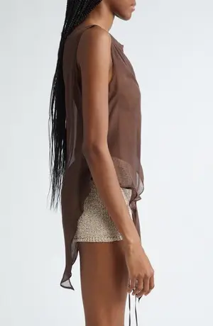 Paloma Wool Sato Asymmetric Silk Top