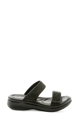 SPRING STEP SHOES Bling Wedge Sandals - Black