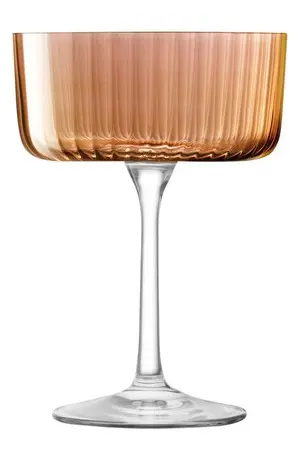 LSA Gems Set Of 4 Champagne/cocktail Glasses - Amber/orange