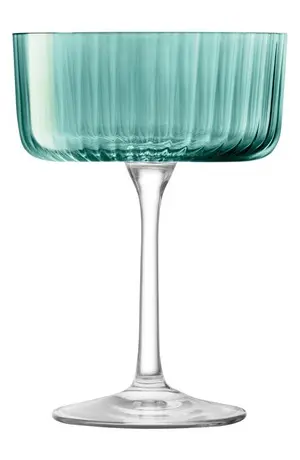 LSA Gems Set Of 4 Champagne/cocktail Glasses - Green