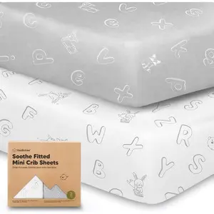 KEABABIES Soothe Fitted Mini Crib Sheet - Abc Land
