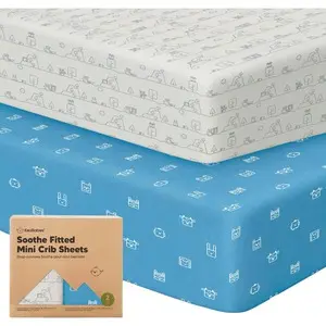 KEABABIES Soothe Fitted Mini Crib Sheet Keapixel