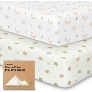 KEABABIES Soothe Fitted Mini Crib Sheet Nibbles/bruce