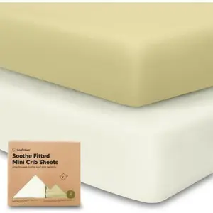 KEABABIES Soothe Fitted Mini Crib Sheet Oregano